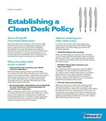 Clean Desk Policy & Data Protection Guidelines | Shred-it IE