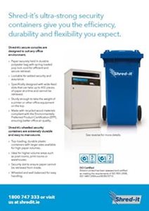 Security Consoles | Shred-it IE